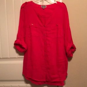 jm collection Tops | Petite Linen Button Front Shirt | Poshmark